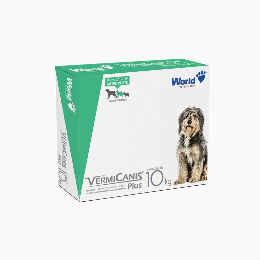 Vermicanis Plus Vermifugo de amplo Espectro Cães até 10kg | Shopee Brasil