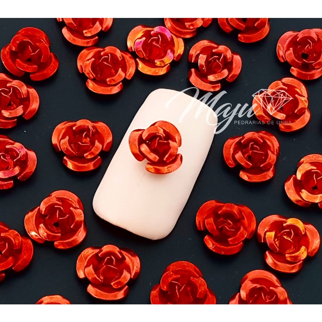 Flor Metal 8mm Vermelha | Shopee Brasil