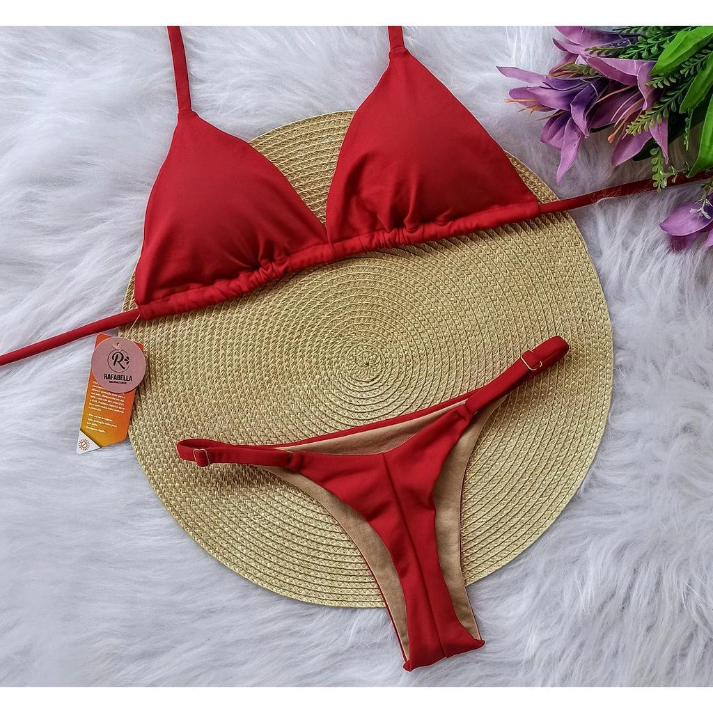 Biquini Vermelho De Fita Fio Marquinha Shopee Brasil