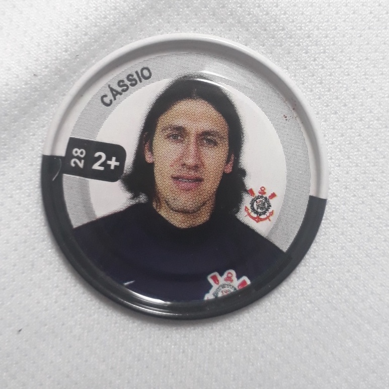 01 Tazo Original de Metal Gloeiro Cássio Corinthians Panini Brasileiro ...