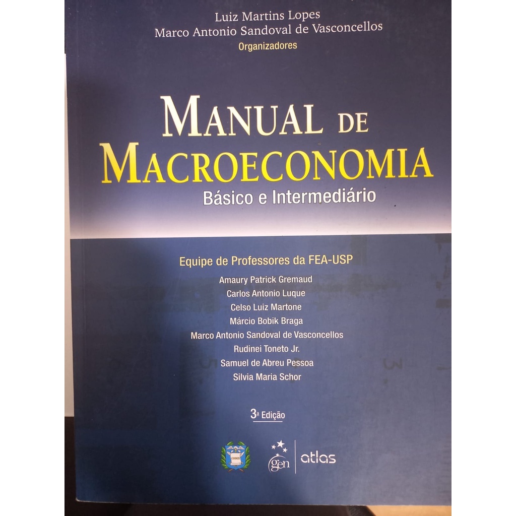 Manual De Macroeconomia: Básico E Intermediário - Equipe de professores da USP | Shopee Brasil