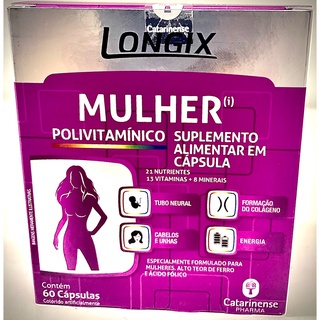 LONGIX MULHER POLIVITAMINICO C/60 CAPSULAS - PROMOÇÃO | Shopee Brasil