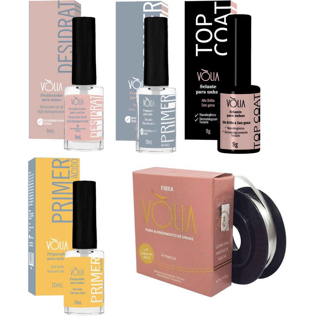 KV11 Kit volia desidratador + primer sem acido + primer com acido ...