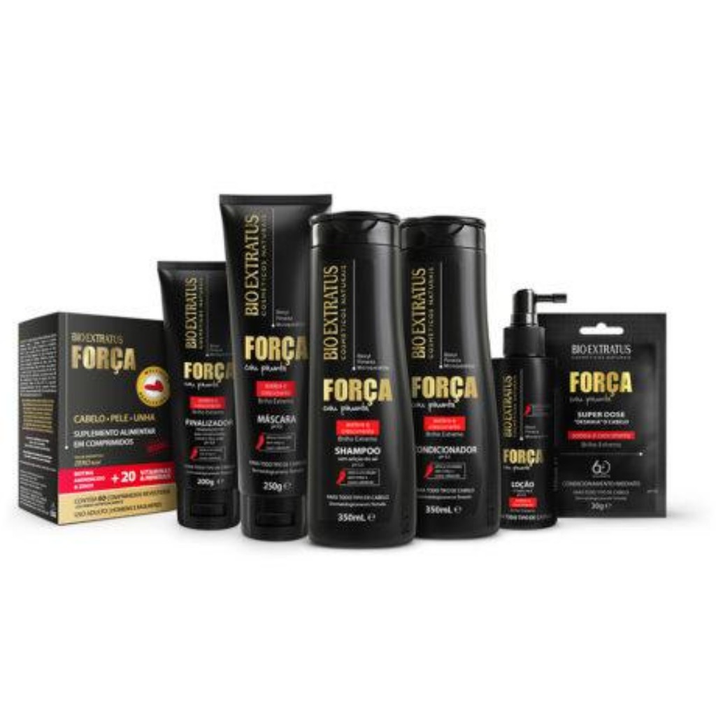 Kit Linha Força Com Pimenta Completo Bio Extratus Oficial | Shopee Brasil