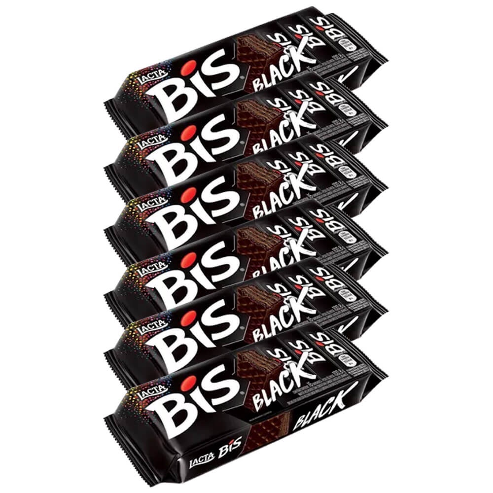 Kit 6 Chocolates Bis Black - Lacta | Shopee Brasil