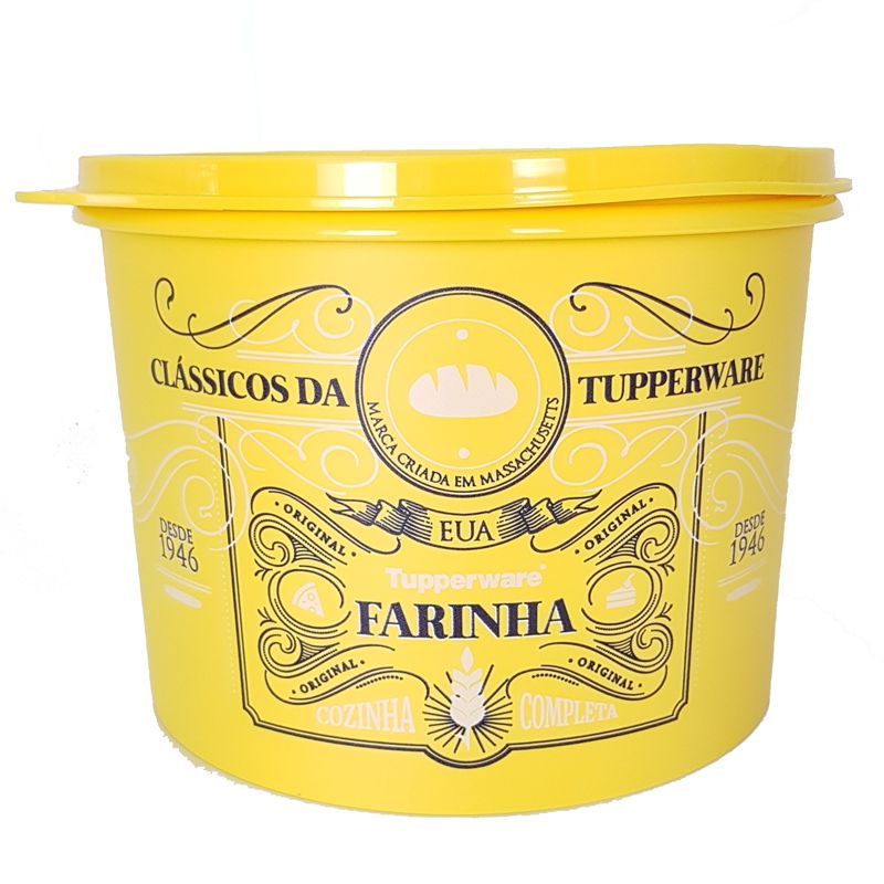 Tupperware tupper caixa Farinha 2.4l, linha Clássicos amarela | Shopee ...