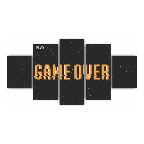 Quadros Decorativos Mdf Game Over Jogos Gamer Sala Quarto | Shopee Brasil