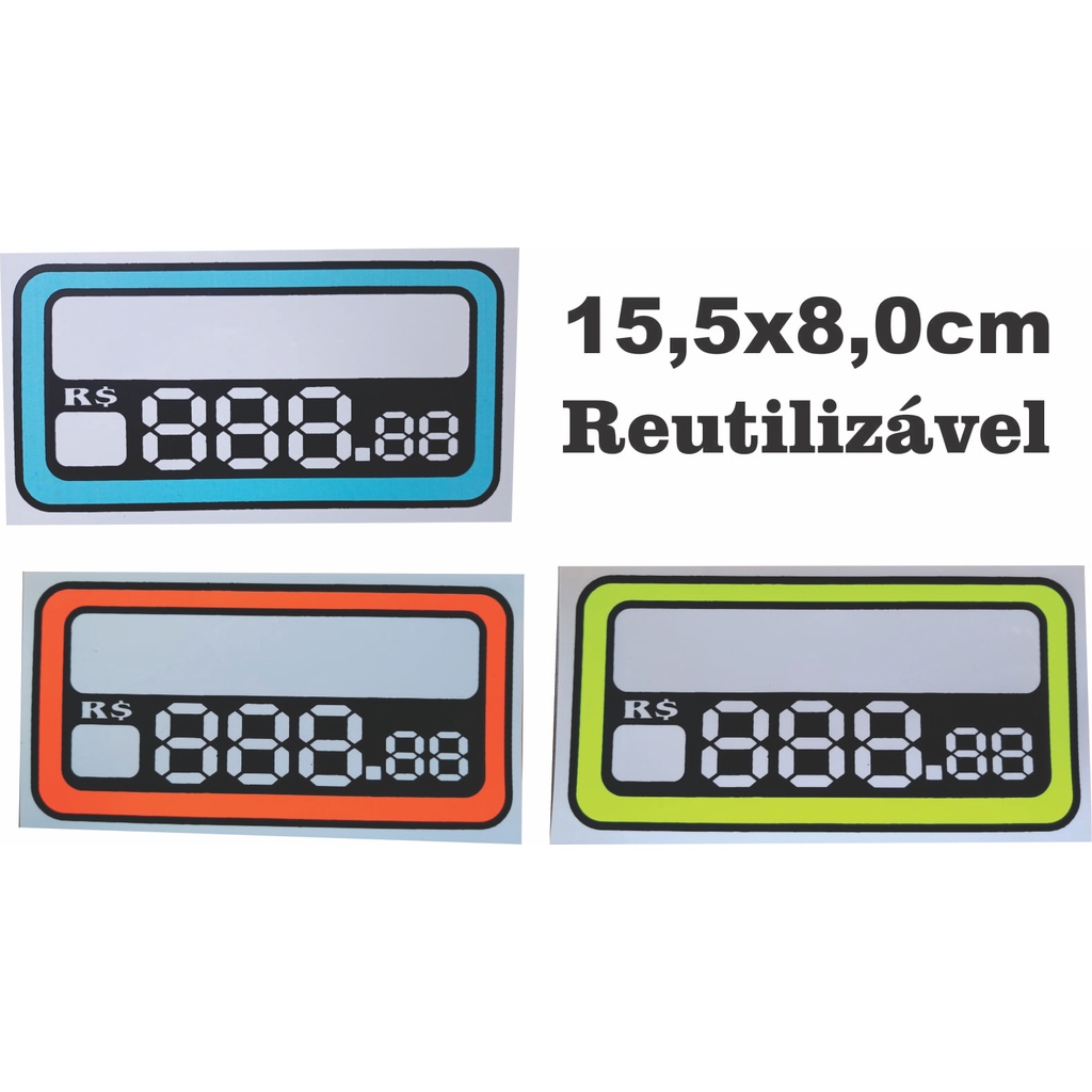 30 etiqueta digito preço pvc/editável/15,5x8,0cm/lojas/cartaz/cartazes ...