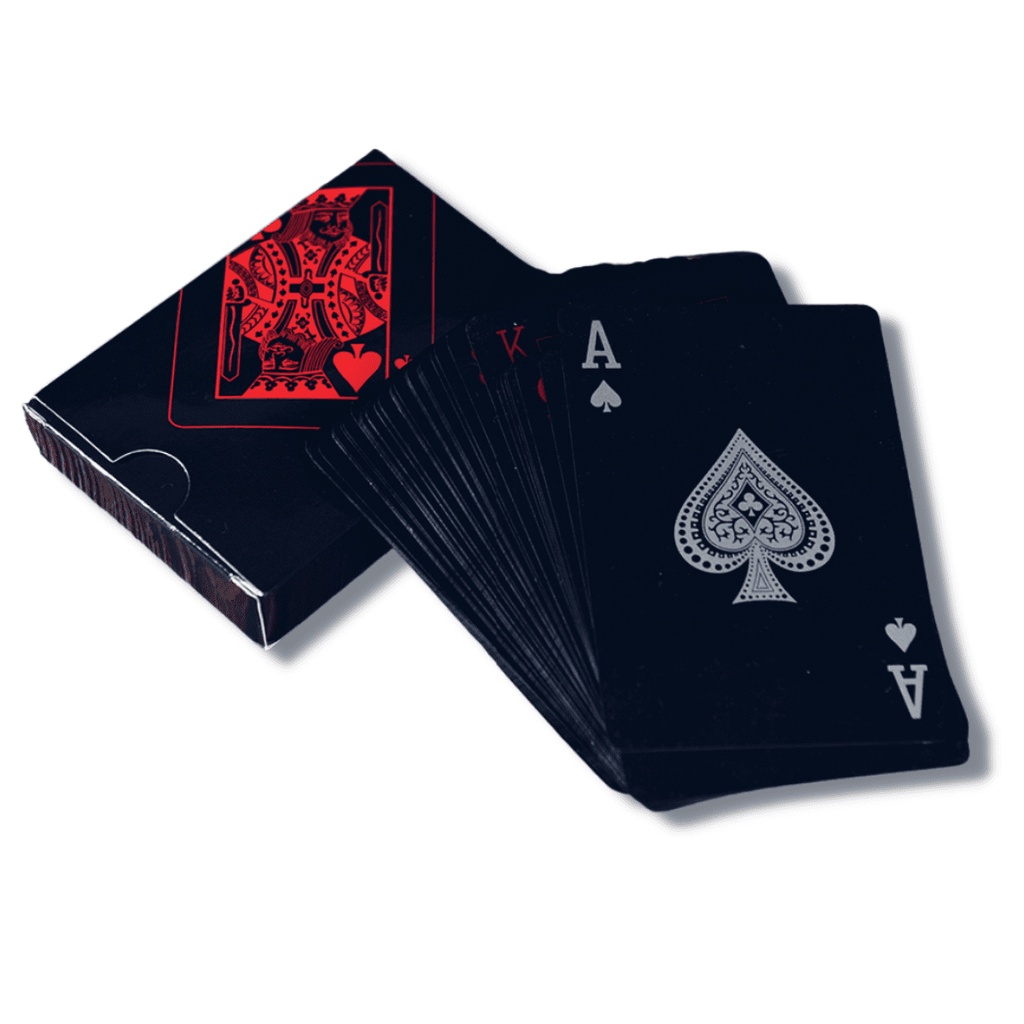 Baralho Black: Detalhes, Vermelho & Branco 54 Cards | Shopee Brasil