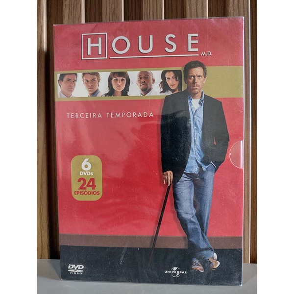 DVD HOUSE TERCEIRA TEMPORADA COMPLETA (6 DISCOS) - ORIGINAL NOVO E LACRADO | Shopee Brasil