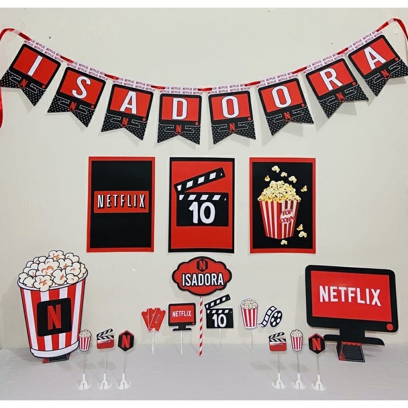 Kit festa personalizada Netflix | Shopee Brasil