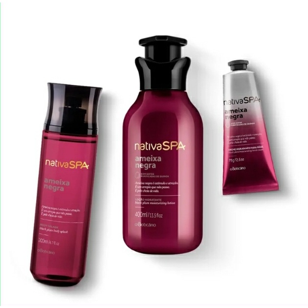 Kit Presente Nativa SPA Ameixa Negra Body Splash 200ml + Creme ...