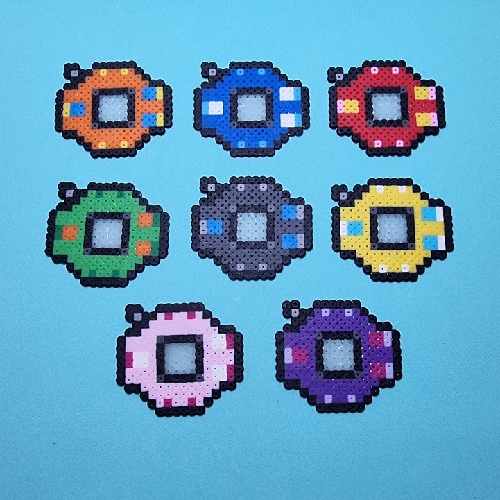 Chaveiro/ Ímã/ Pin/ Bottom Digivice - Digimon - Pixel Art/ Pixel Arte ...