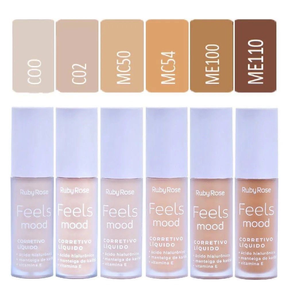 Ruby Rose Corretivo Líquido - Feels Mood Collection HB910 | Shopee Brasil
