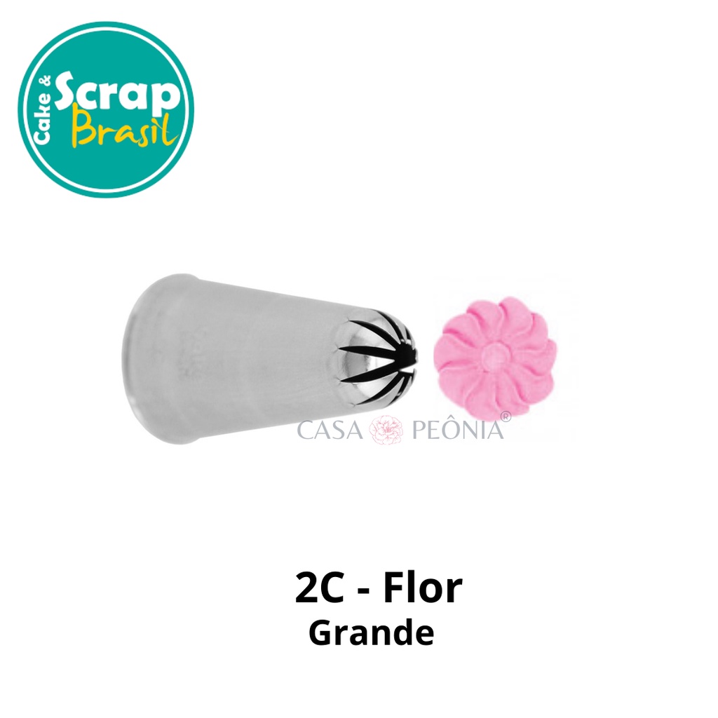 Bico de Confeitar Grande Flor 2C - Cake Brasil | Shopee Brasil