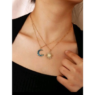 Colar Sol e Lua da Amizade ou Casal Colar da Amizade Para 2 Par | Shopee Brasil