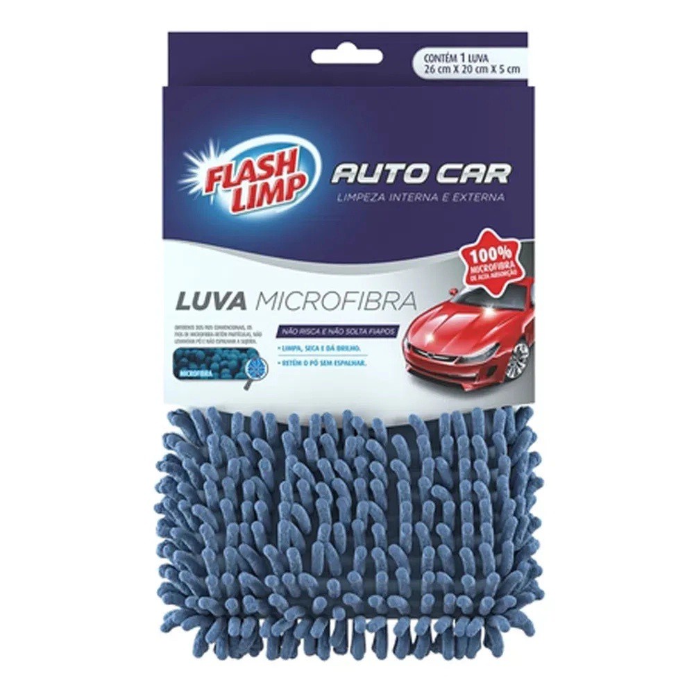 LUVA DE MICROFIBRA AUTO CAR FLASH LIMP | Shopee Brasil