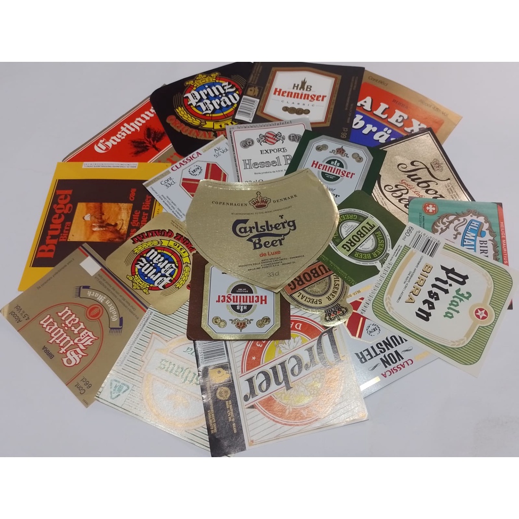 20 Etiquetas Rótulos Cerveja Da Itália Originais | Shopee Brasil