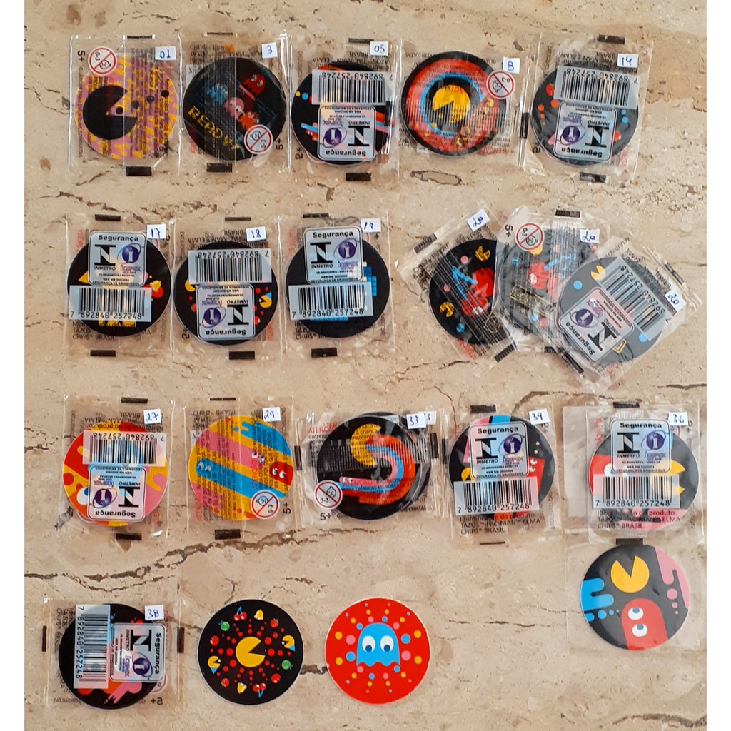 Tazos Pac- Man da coleção 2020 | Shopee Brasil