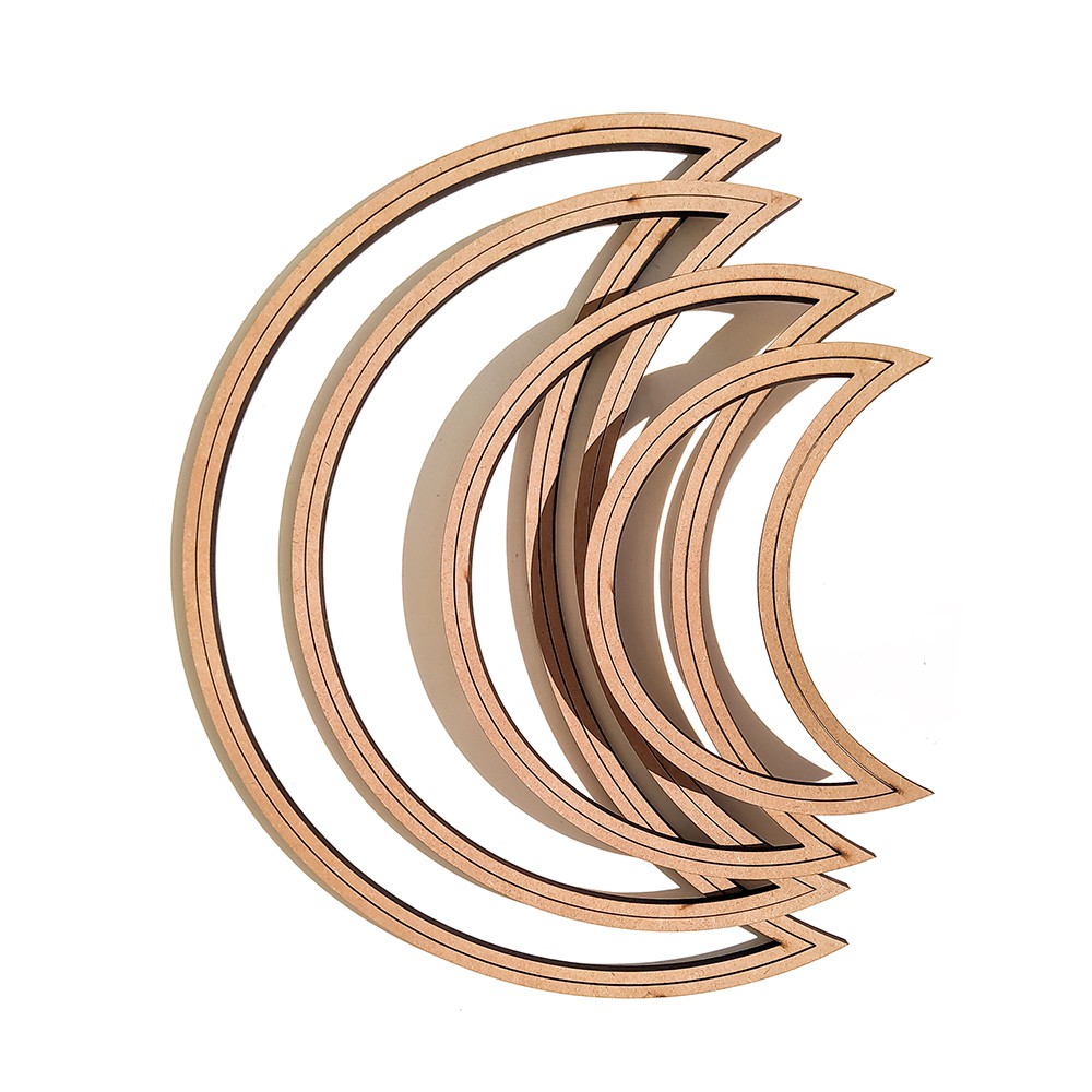 Kit com 4 bastidores meia lua em MDF 6mm para bordados 15/20/25/30cm ...