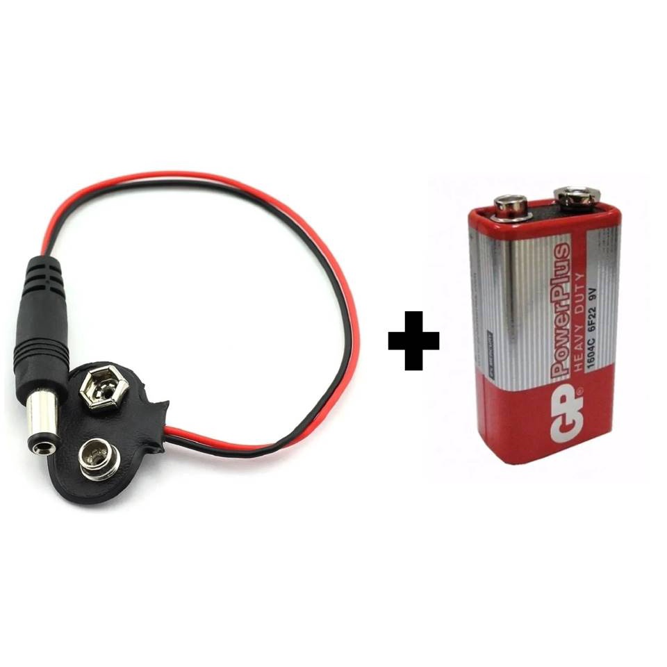 Bateria 9 volts com Conector P4 para Arduino | Shopee Brasil