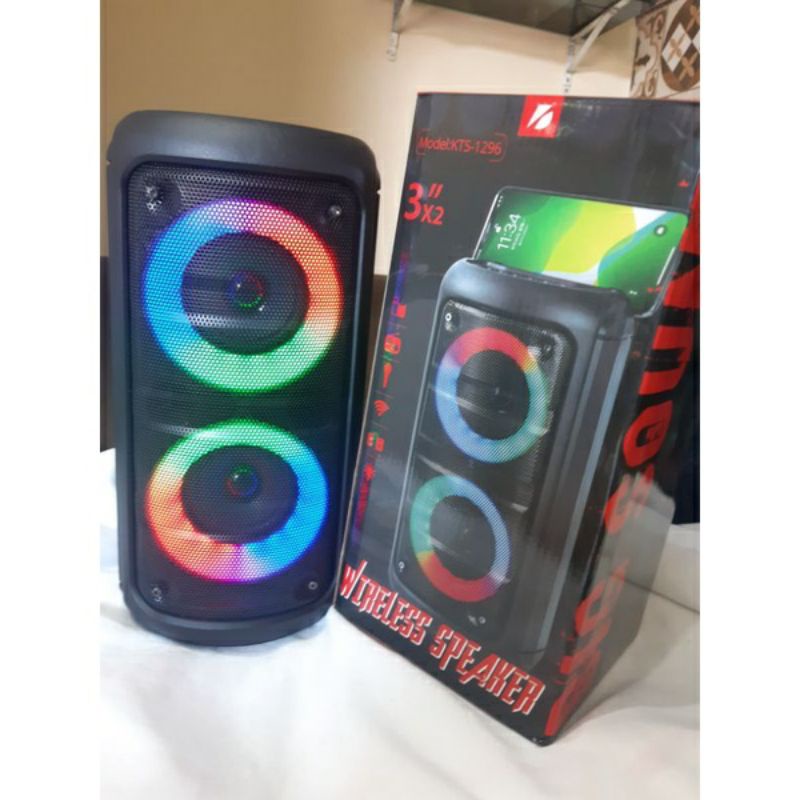 Caixa de Som Kts-1265 com Bluetooth, Rádio FM, USB,Jogo de Luz | Shopee ...