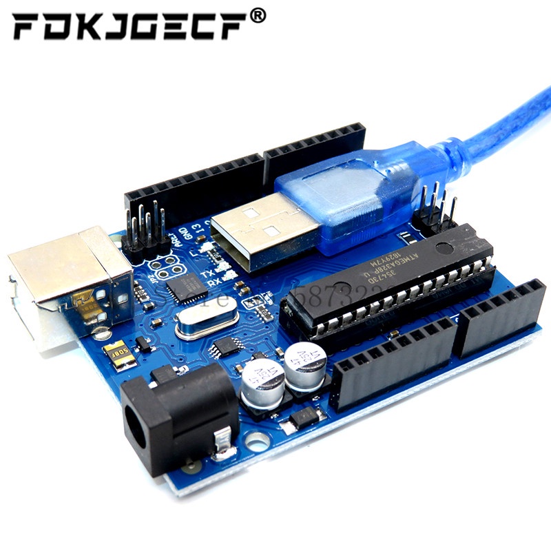 Para UNO R3 Oficial ATMEGA16U2 + MEGA328P Chip Arduino Placa De Desenvolvimento + Cabo USB ...