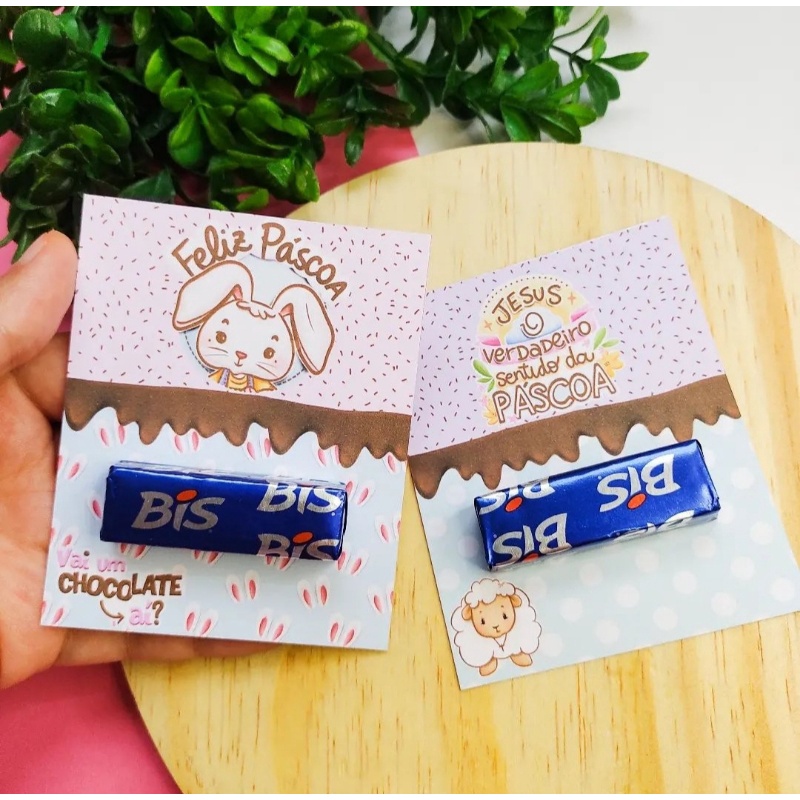 CARD BIS PERSONALIZADO ( kit com 30 unidades do CARD com Bis ) | Shopee ...