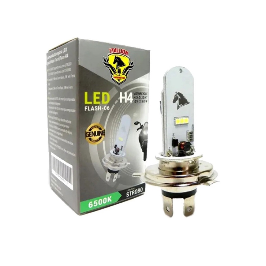 Lampada Led H4 6500k Efeito Xenon Strobo Cbx 250 Twister Unidade ...