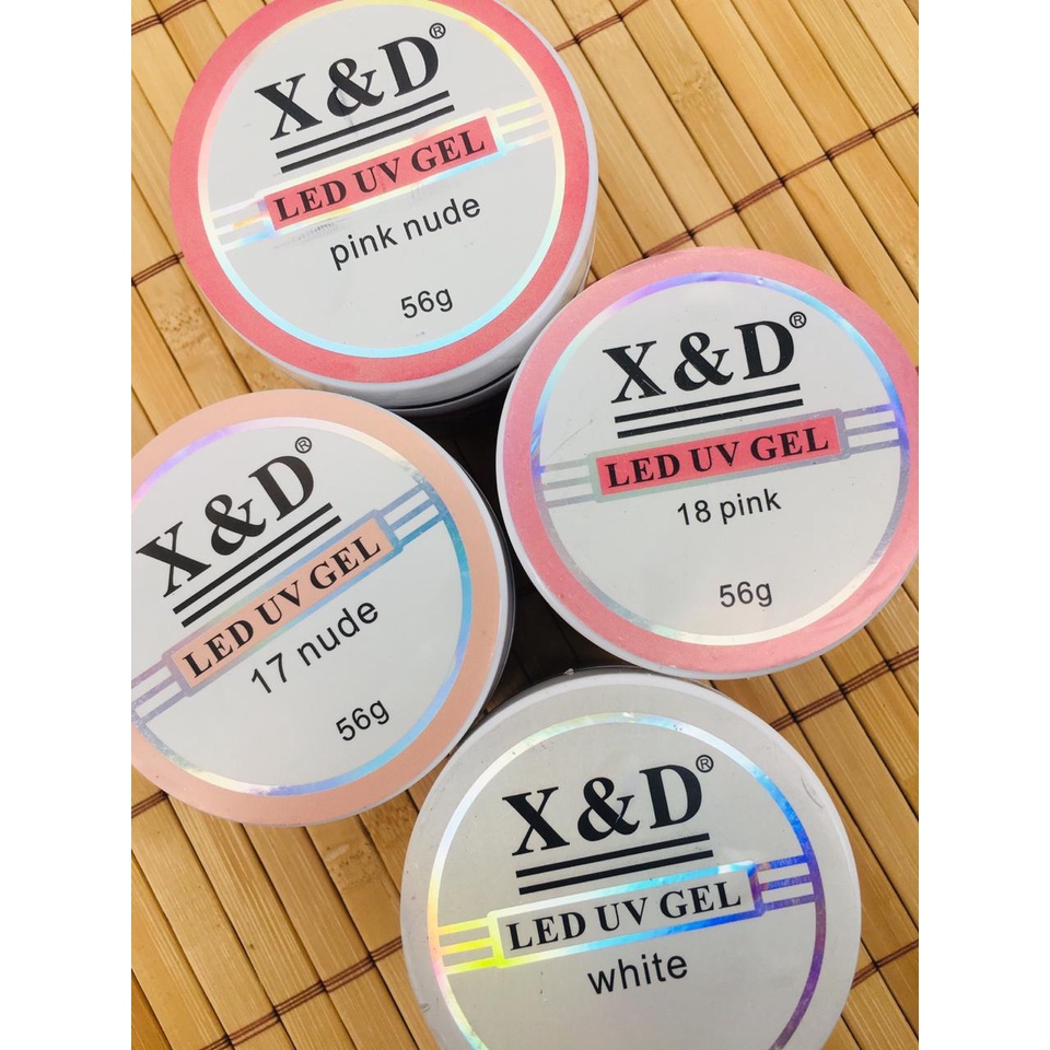 Kit 2 Gel X&d 56g Com Variedade Cores Led Uv Unhas Fibra Xd Acrigel Alongamento Xed | Shopee Brasil