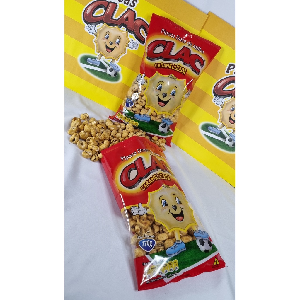Pipocas Clac - Caramelizada - 10x170g | Shopee Brasil