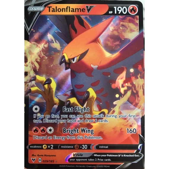 Talonflame V - 29/185 - Carta Pokémon | Shopee Brasil
