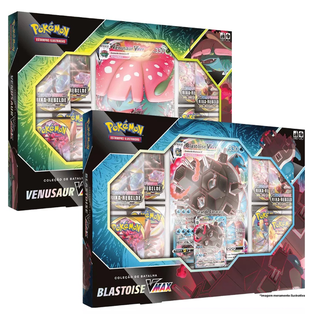 Box Blastoise Vmax Pokemon Tcg Oficial Copag Venusaur | Shopee Brasil