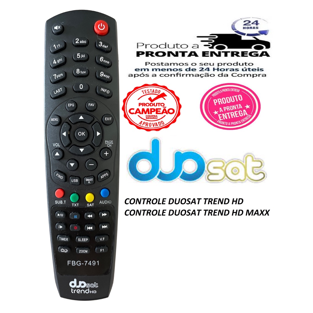 Controle Duosat Trend hd pronta entrega | Shopee Brasil