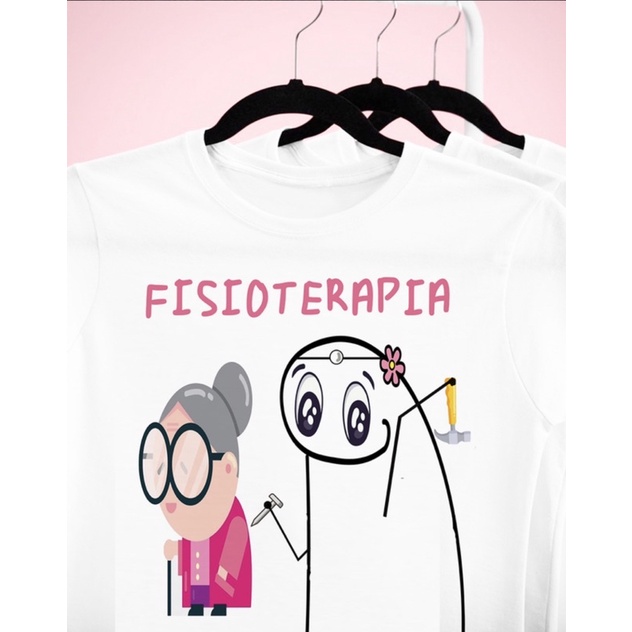 Blusa Feminina flork meme profissão fisioterapia fiso com strass ...