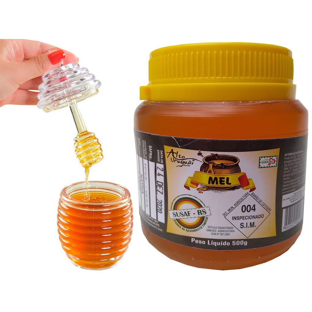 Mel Puro Silvestre Natural orgânico De Abelha Ápis melífera 500g - 100% ...