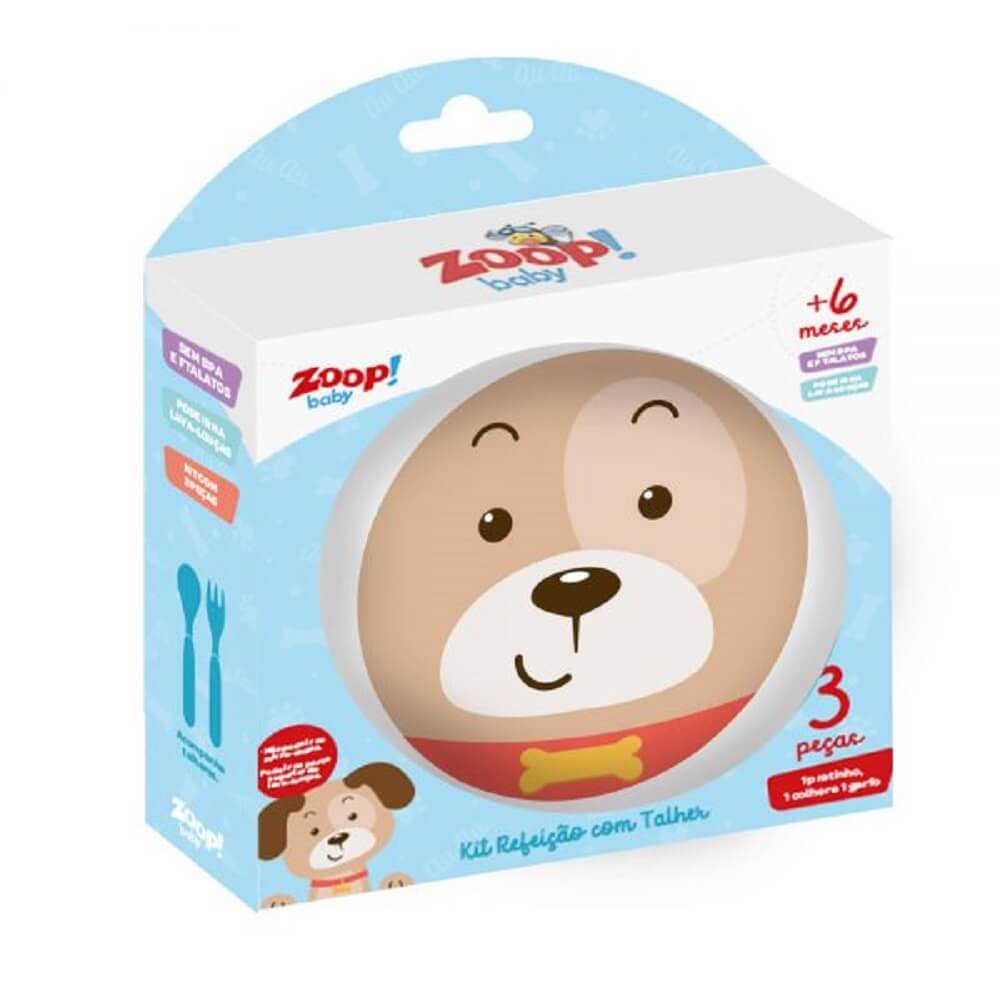 Kit Alimentação 3 Peças Prato, Garfo e Colher Cachorro ZP00802 - Zoopy ...