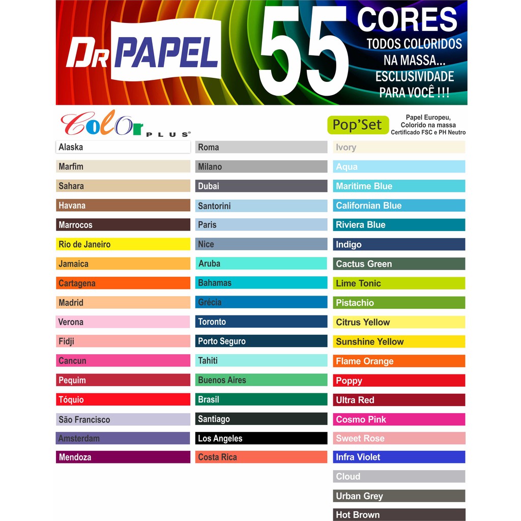 Kit Papeis Color Plus | Shopee Brasil