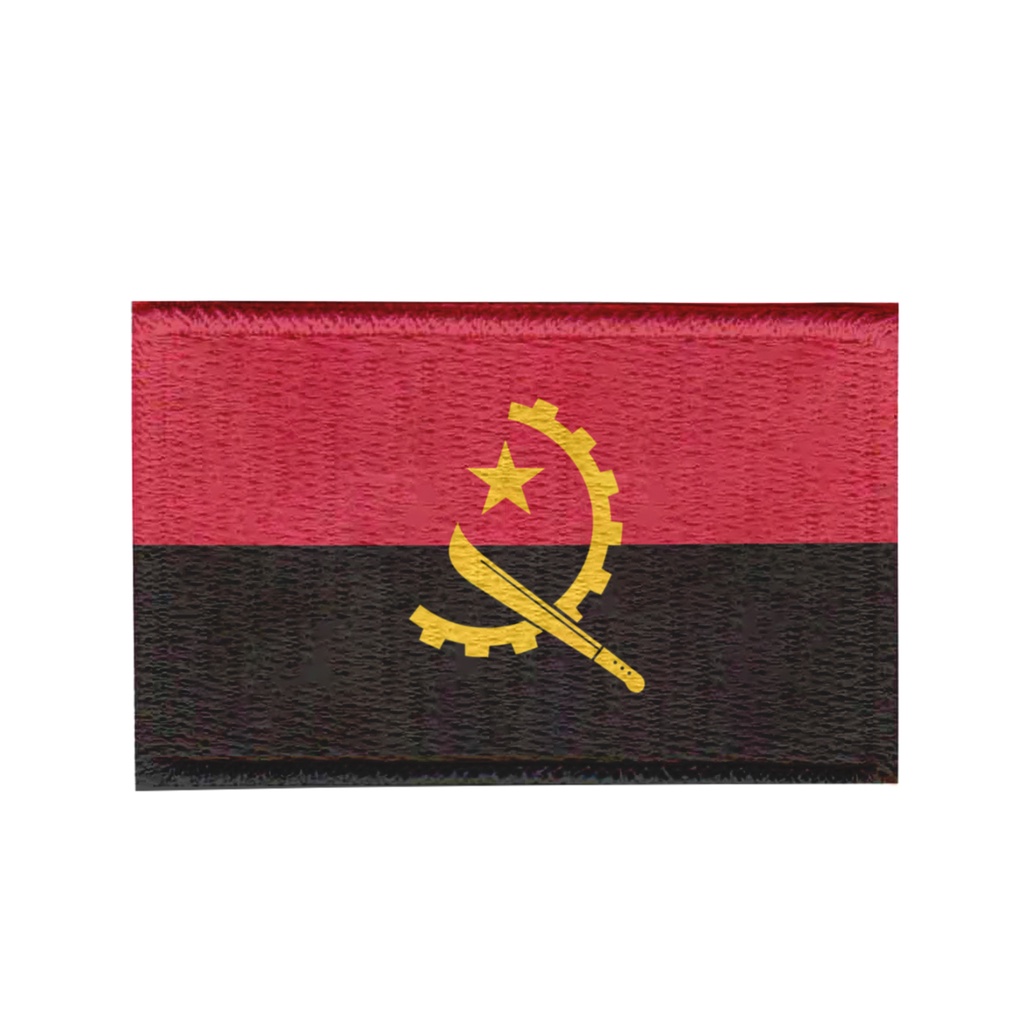 Patch Sublimado Bandeira Angola 5,5x3,5 Bordado | Shopee Brasil