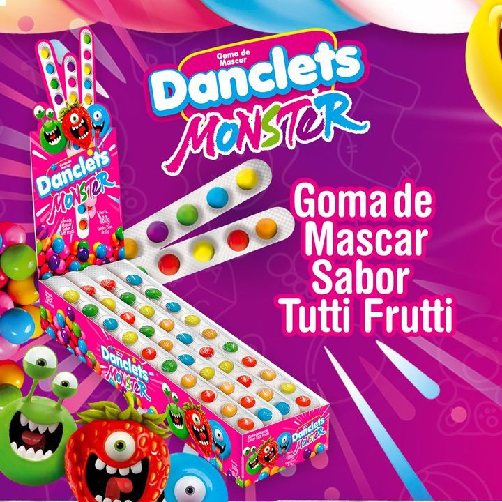 Doce Danclets Regua Monster - Danilla Foods | Shopee Brasil