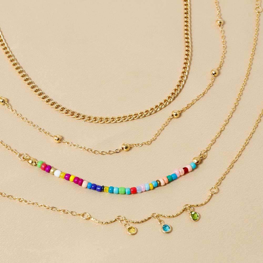 Kit Colar Choker Dourados com Quatro Unidades Colares da moda KIT 06 ...