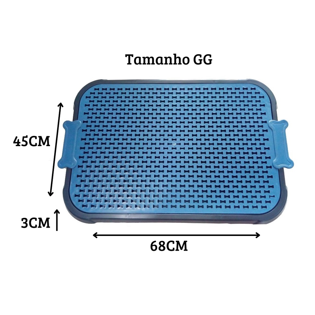 Sanitário Canino Xixi Pet Com Reservatório Patas Secas 68x45 | Shopee ...