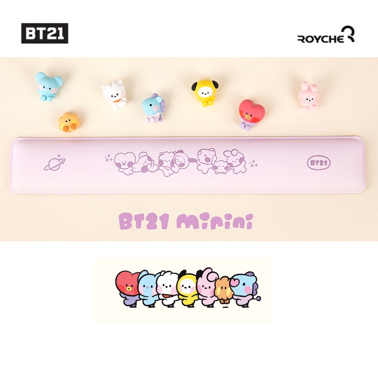 BTS BT21 Minini Teclado Descanso De Pulso Almofada De ROYCHE Oficial Autêntico | Shopee Brasil