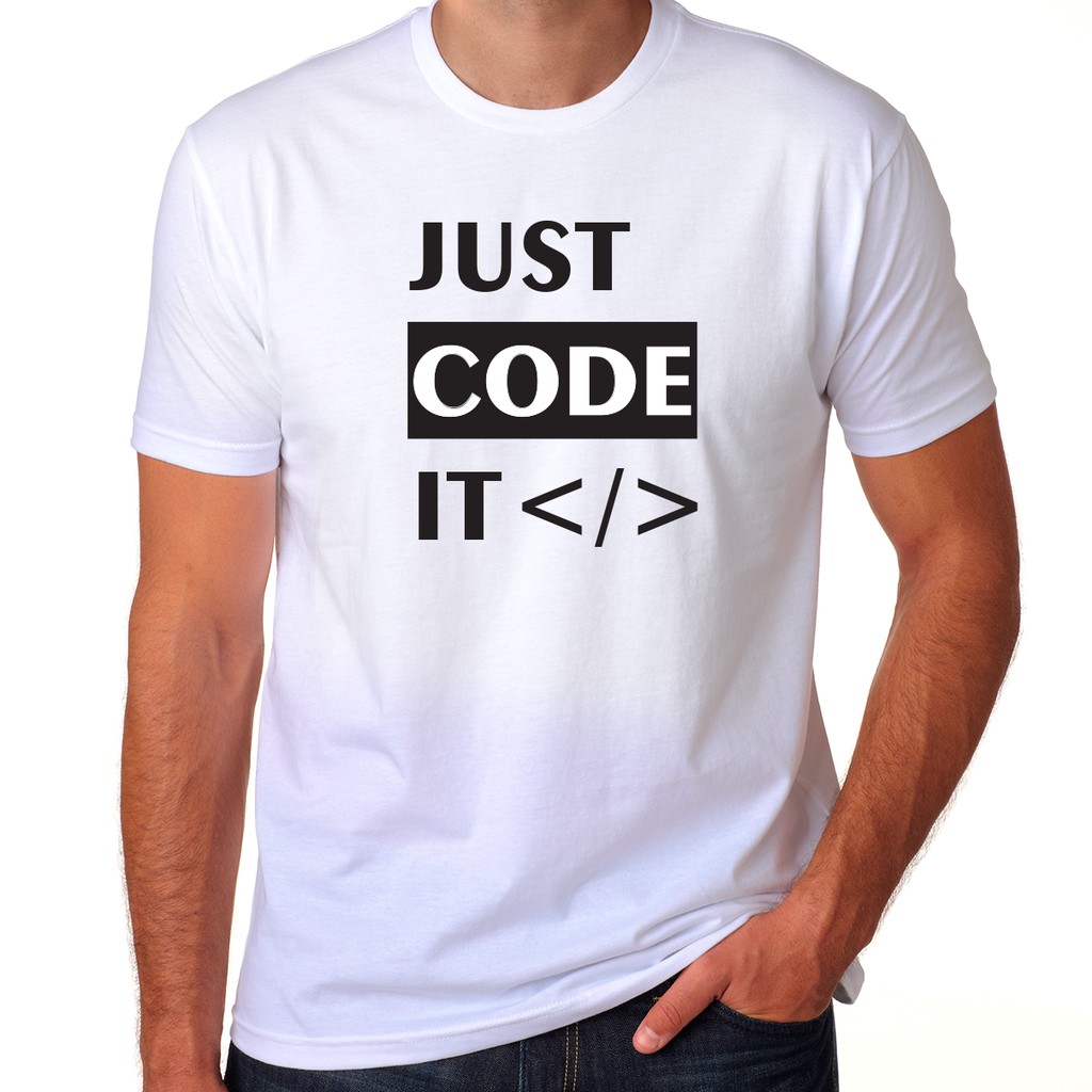 Camiseta Just Code It Programador TI Informática | Shopee Brasil