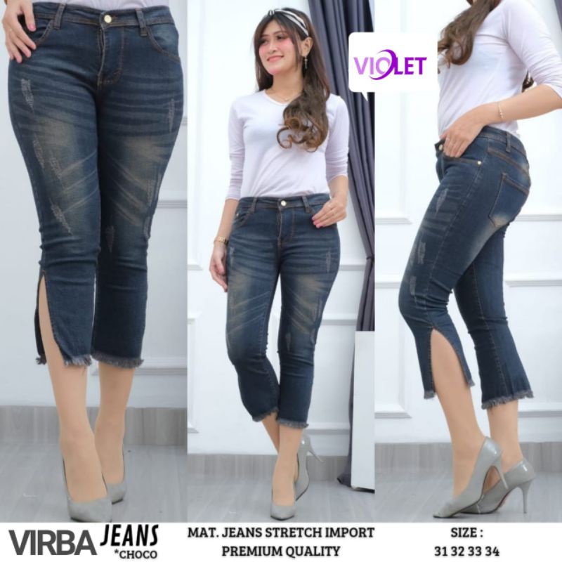 Virba Jeans Feminino Tamanho Choco 31-34 / Botão Frontal De Fundo Ativo ...