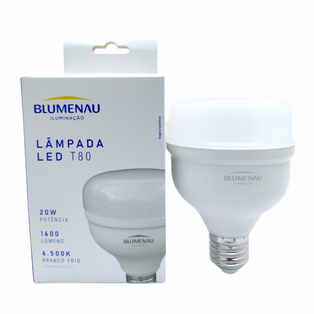 Lâmpada LED Bulbo 20W Bivolt 1600 Lumens 6500K Blumenau - Escorrega o Preço