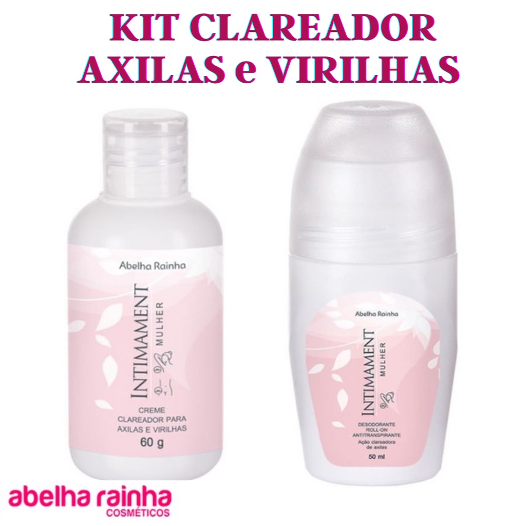 Kit Clareador Intimo Para Virilhas e Axilas Óleo e Desodorante Roll-On ...