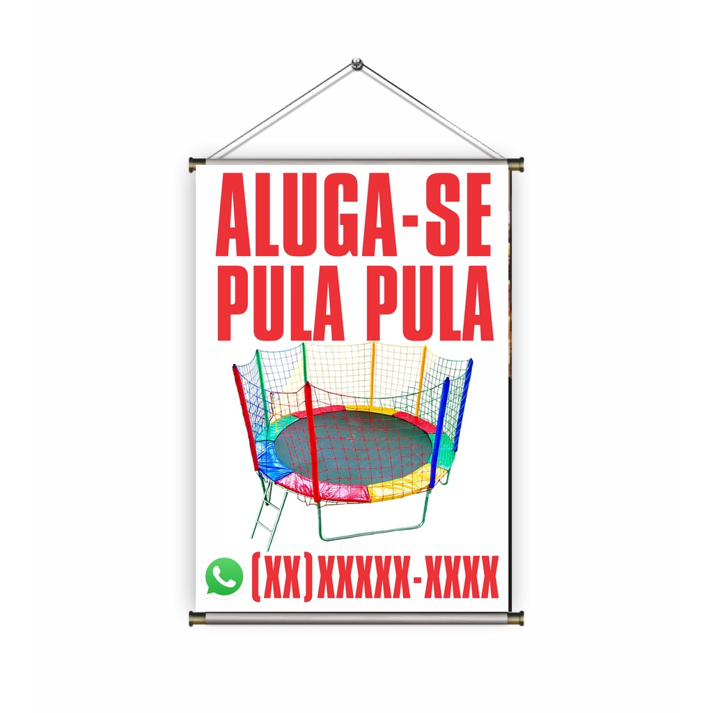 BANNER 35X50CM ALUGA-SE PULA PULA PARA FESTAS E EVENTOS | Shopee Brasil