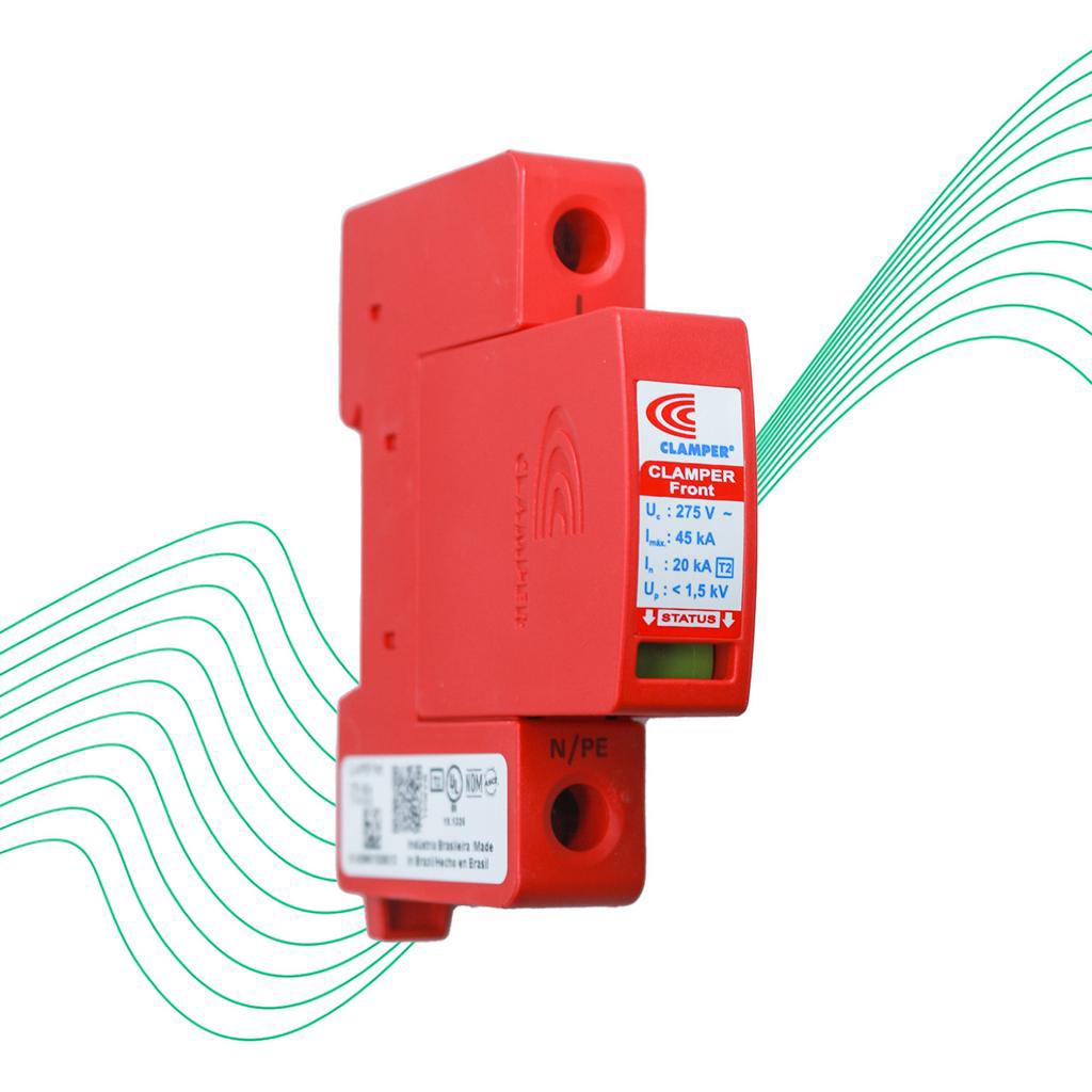 Dispositivo Protetor de Surto DPS Clamper FRONT Anti Raio CLASSE II ...
