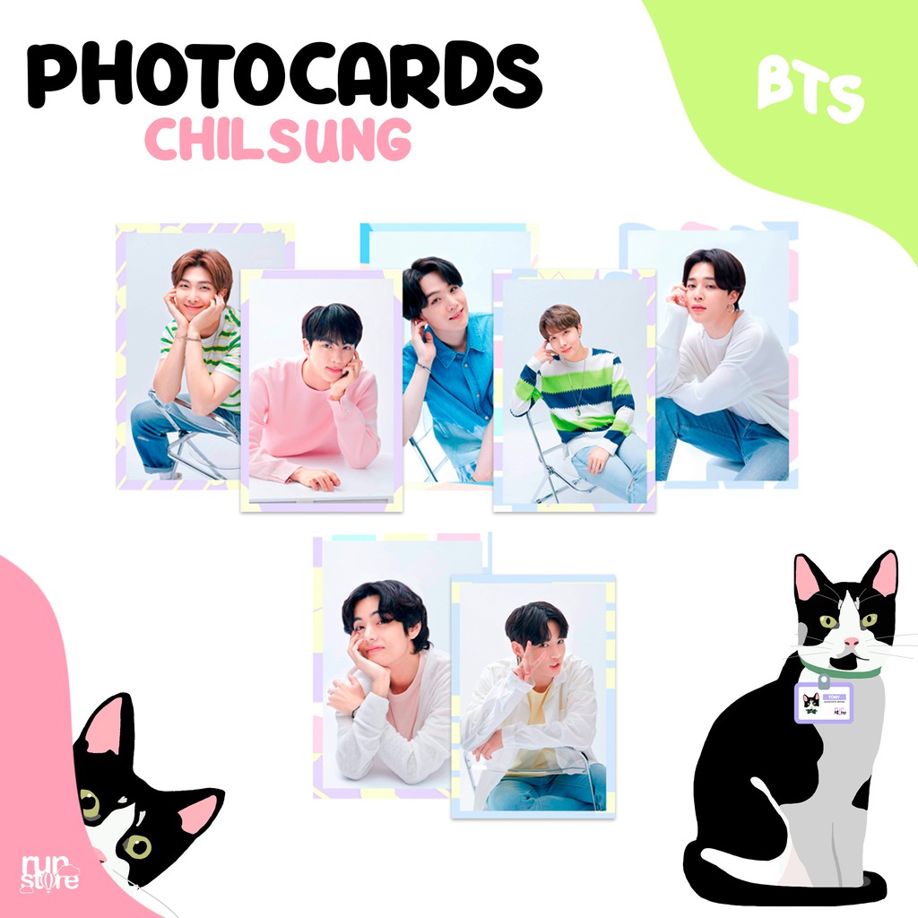 KIT PHOTOCARDS - BTS CHILSUNG (RM, JIN, SUGA, JHOPE, JIMIN, V e ...